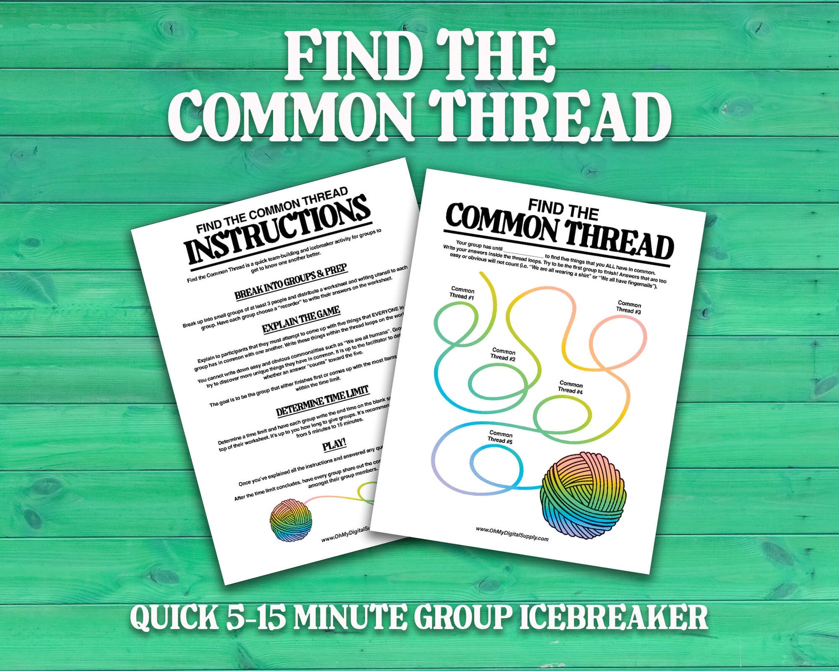 Find the Common Thread Quick Group Team Building Activity & Icebreaker ...